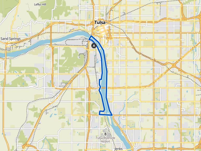 Riverparks East and West Banks Trail loop — Tulsa, Oklahoma | bike Tour ...